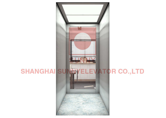 Wooden/ Stainless Steel Luxury Villa Elevator With PVC Floor 0.4m/S