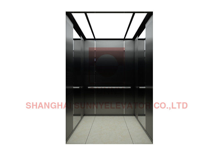 1m/S Tinanium Mirror Stainless Steel MRL Passenger Elevator With ...