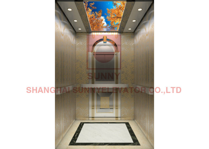 1.0m/S 1600kg Residential Home Elevators Stainless Steel Passenger ...