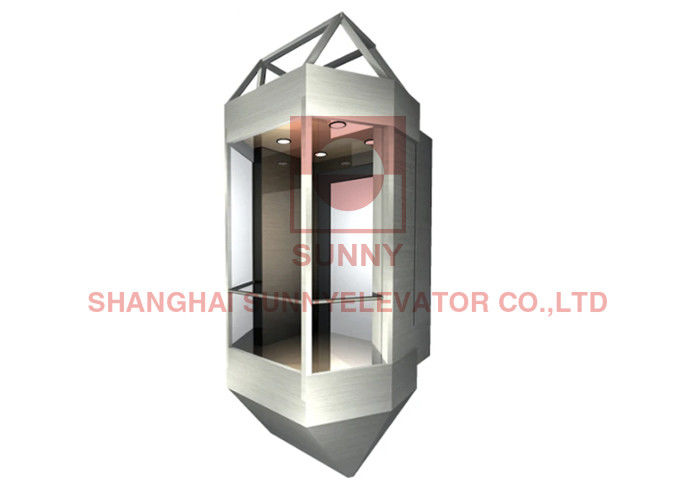 Microprocessor Control VVVF Sightseeing Panoramic Glass Elevator For ...