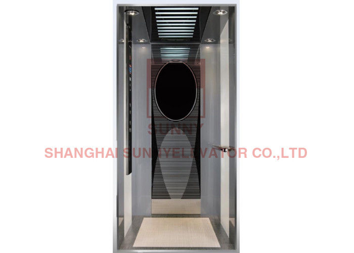 Stainless Steel Mirror Etching Geared Machine Room Less Elevator ...
