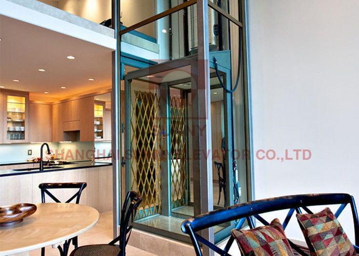203mm And 0.4m/S Speed Passenger Residential Home Elevators Without Pit ...