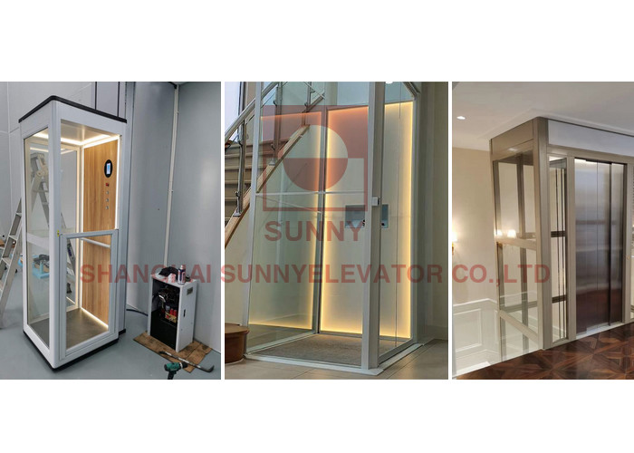 2 - 4 Floors Electric Residential Passenger Elevator Indoor / Outdoor ...