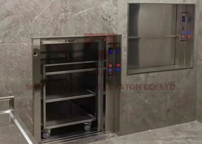 0.4m/S Kitchen Food Dumbwaiter Elevator With VVVF Frequency Modulation ...