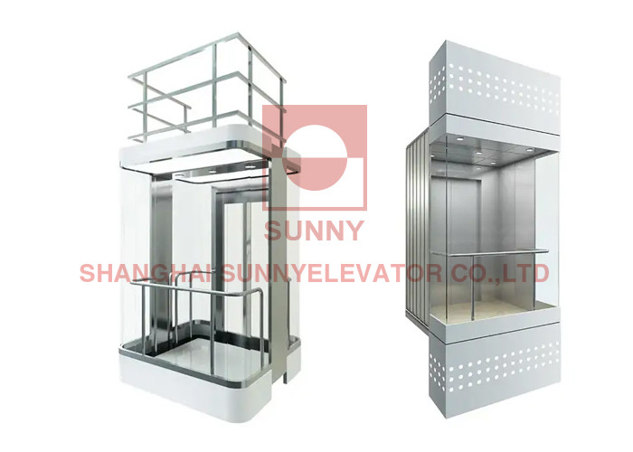 High-Rise Buildings Panoramic Elevator With 1-3m/S Speed Capacity 450 ...