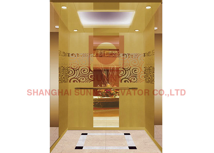 Load 630KG Double Door Machine Roomless Passage Elevator with Hairline ...