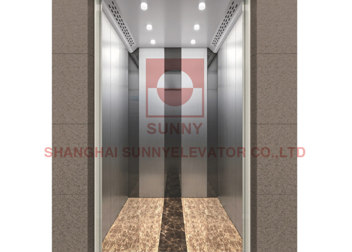 Position Control 8 Passenger Lift For Office Building Gearless Traction ...