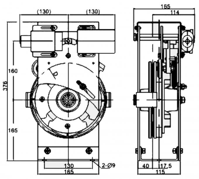 OX-187 Bi-Directional Overspeed Governer For Elevator Components Elevator Speed Governor Rope ...