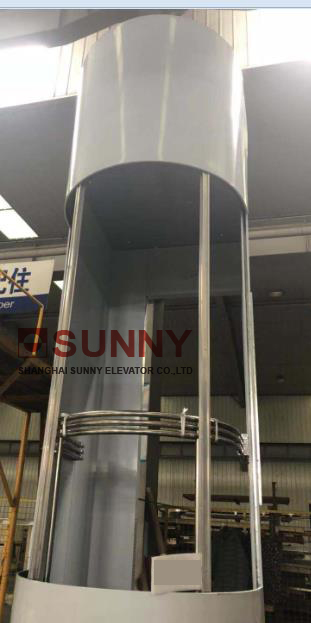 CE Center Opening Group Control Panoramic Elevator With Center Opening Door