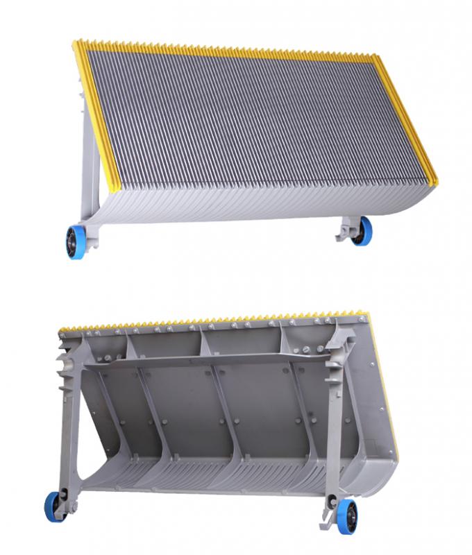 1000MM Aluminum Escalator Step Yellow Demarcation In Shopping Mall